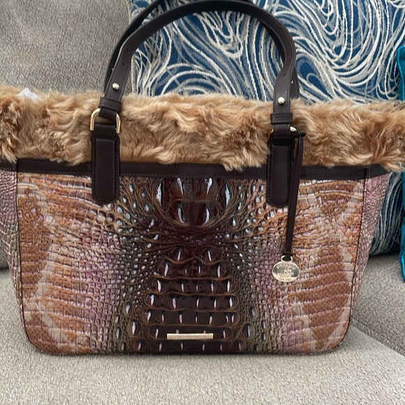Brahmin | Bags | Brahmin Ashlee Truffle Python Shira Chalet Shearling ...
